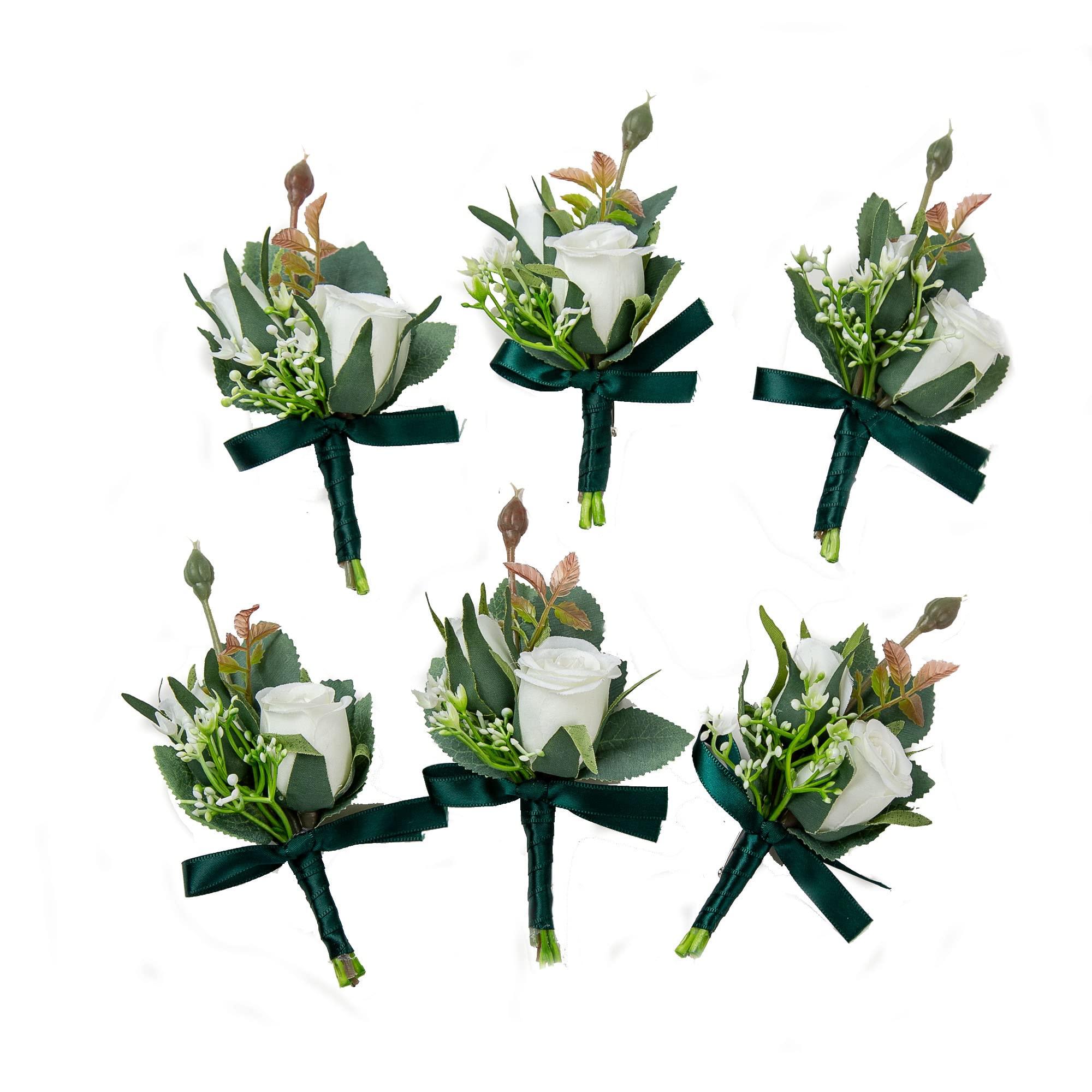 Amazon.com: 6Pieces /lot Artificial Foam PE Flowers Wedding Groom ...