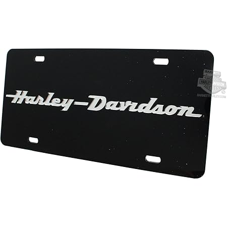 Amazon.com: Harley-Davidson Black Front License Plate Acrylic Black ...