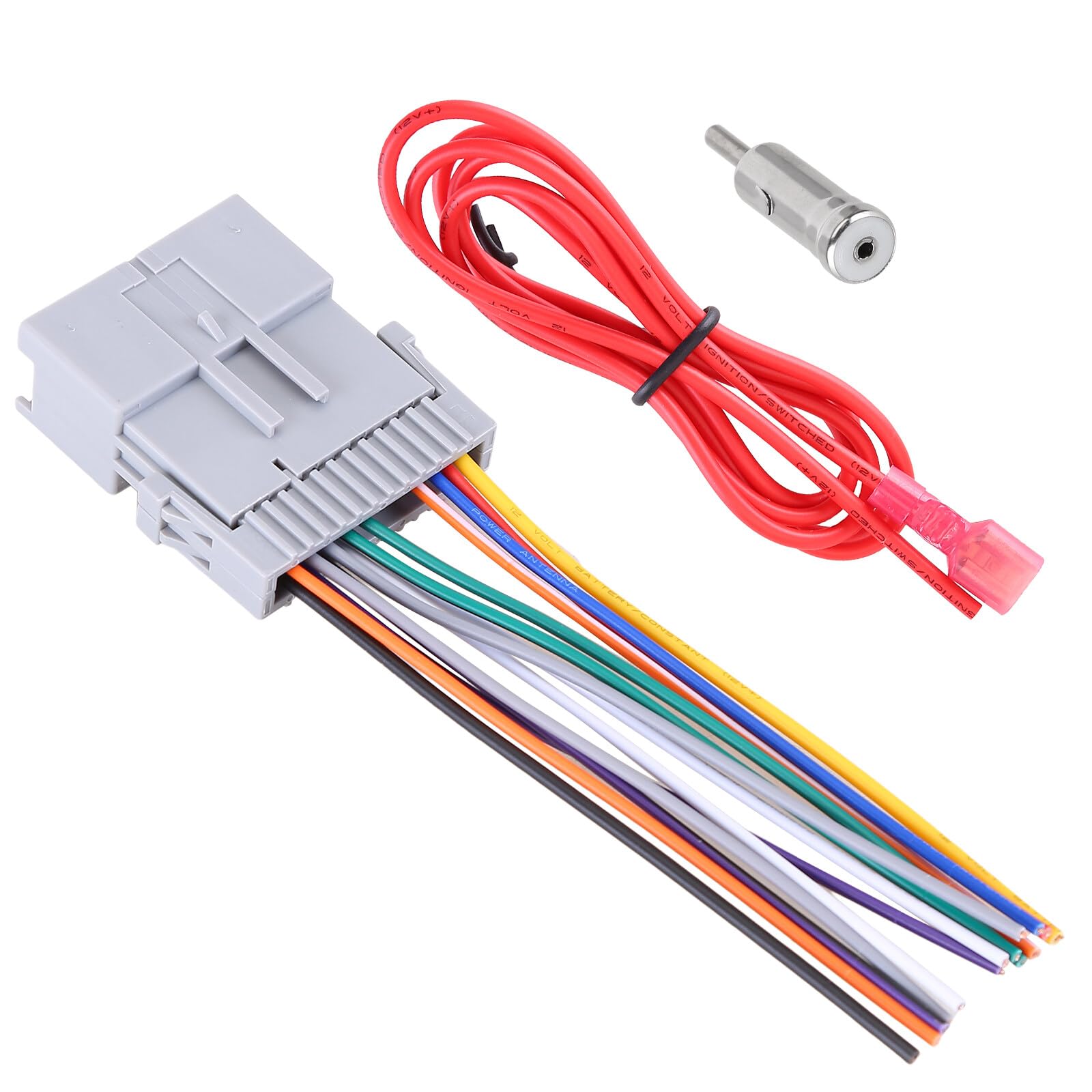 Amazon.com: Vorally Car Stereo Radio Wiring Harness with Antenna ...