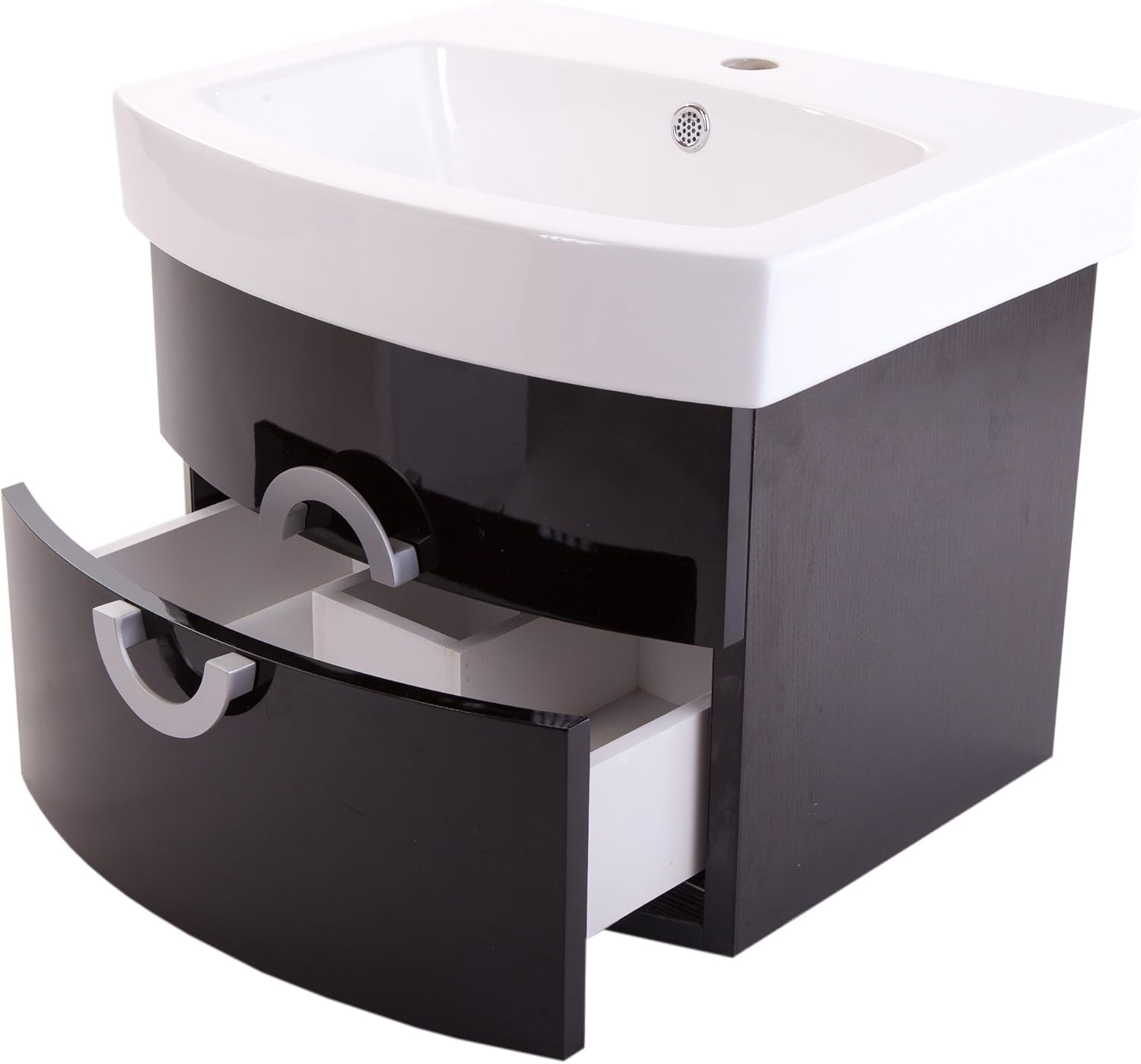 Small Gloss Black Vanity Unit | Modern Bathroom : Amazon.co.uk: Home ...