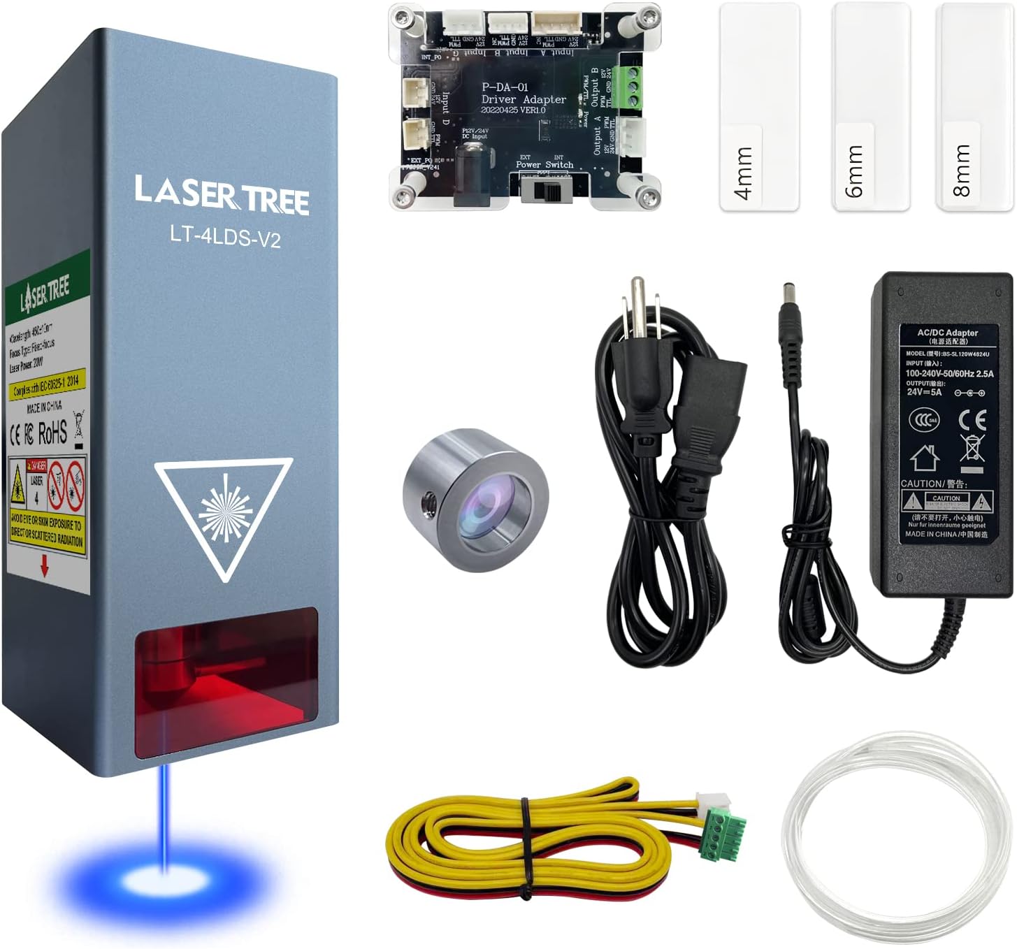 Laser Module Kit, LASER TREE 20W Optical Power Laser Cutting Module ...