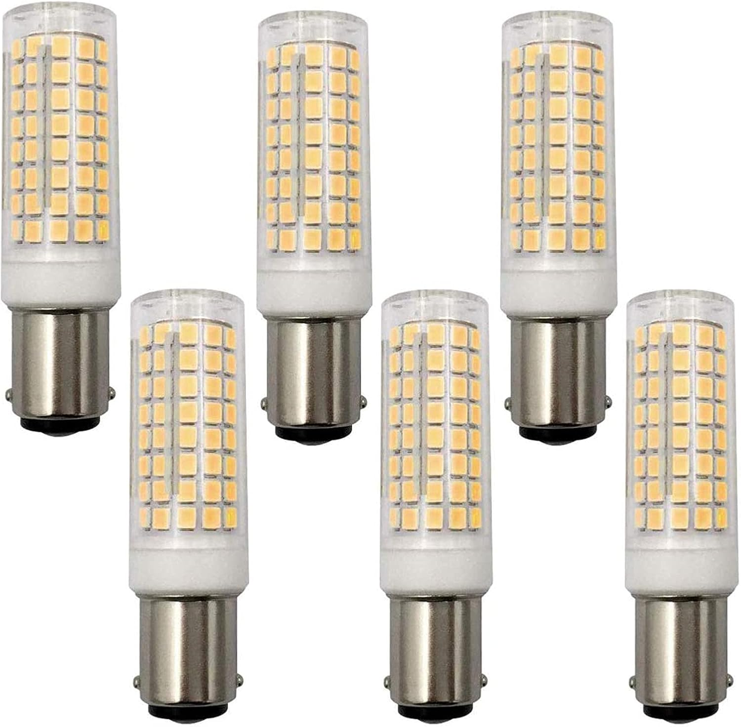 Lxcom Lighting 10W BA15D LED Corn Bulb 6 Pack Dimmable Double Contact ...
