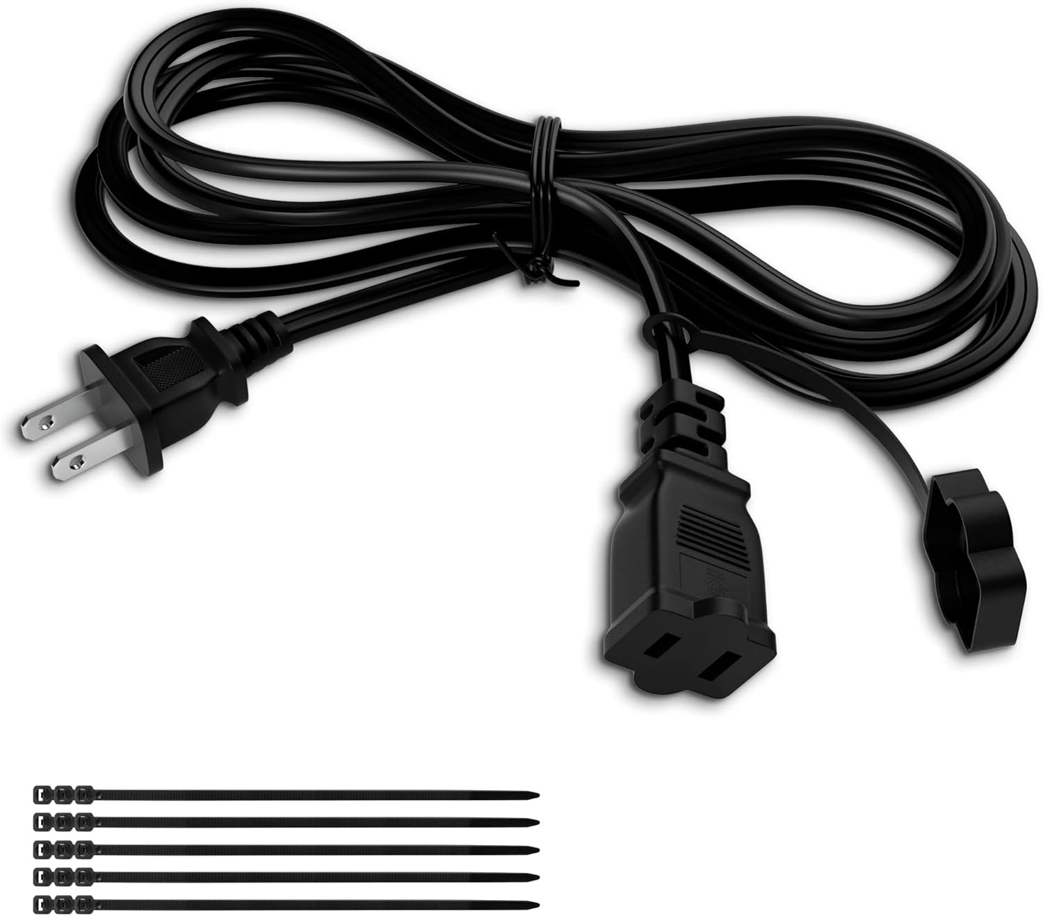 Amazon.com: 2 Prong Extension Power Cord 25 FT, Elecan US AC Male to ...