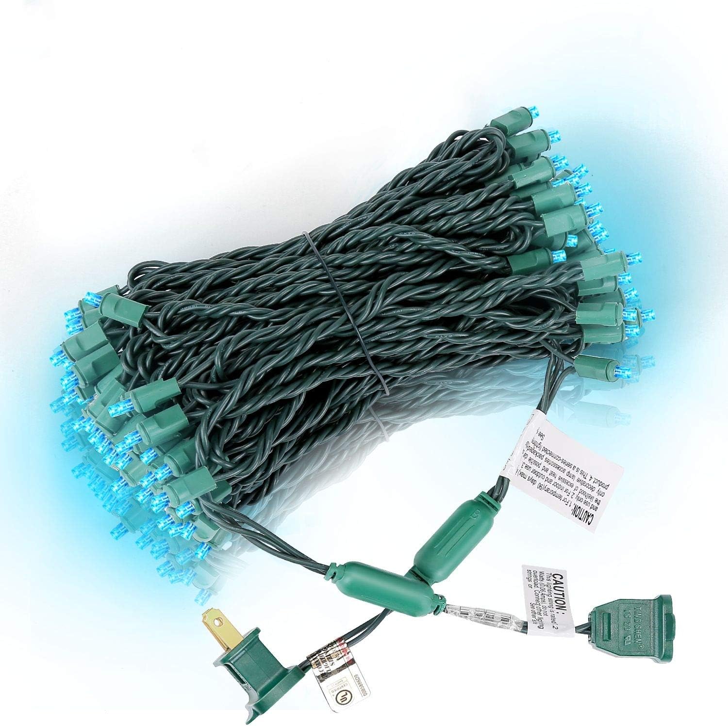 AIDDOMM 100 Counts Aqua LED Christmas Lights – 50ft 5mm Aqua Christmas ...