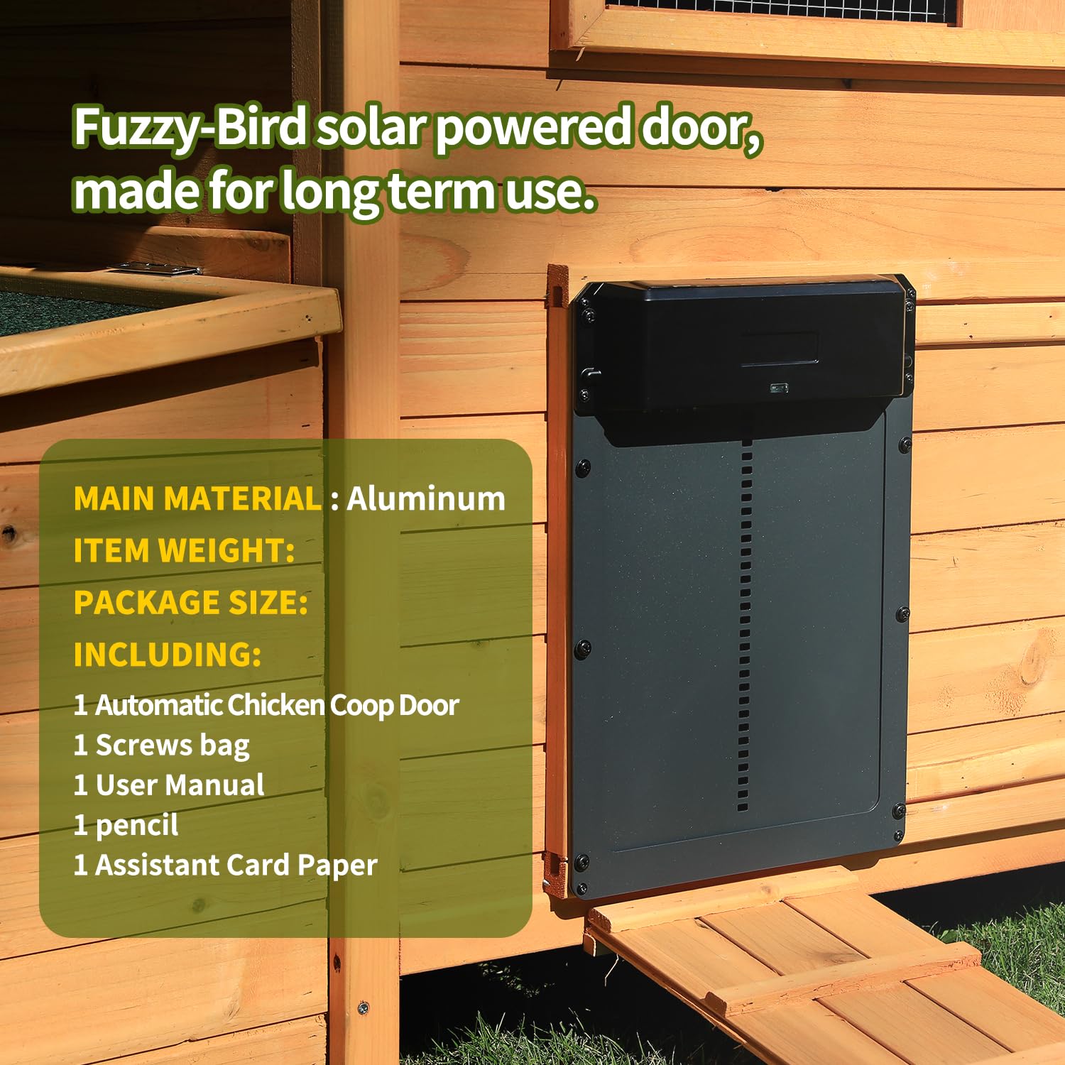 Snapklik.com : Fuzzy-Bird Upgraded Solar Powered Automatic Chicken Coop ...