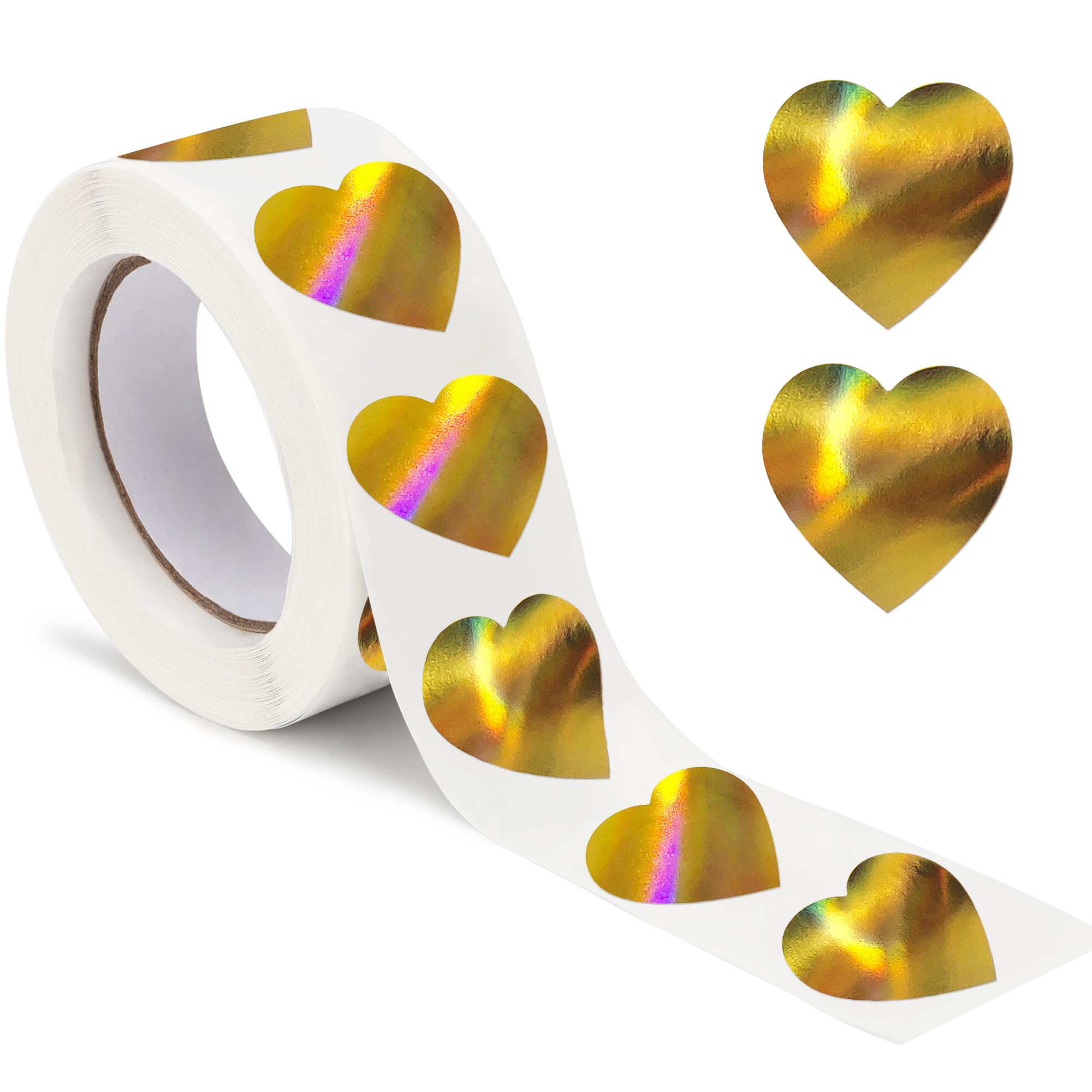 Amazon.com: Wonmon 500 PCS Holographic Heart Stickers for Kids, Glitter ...