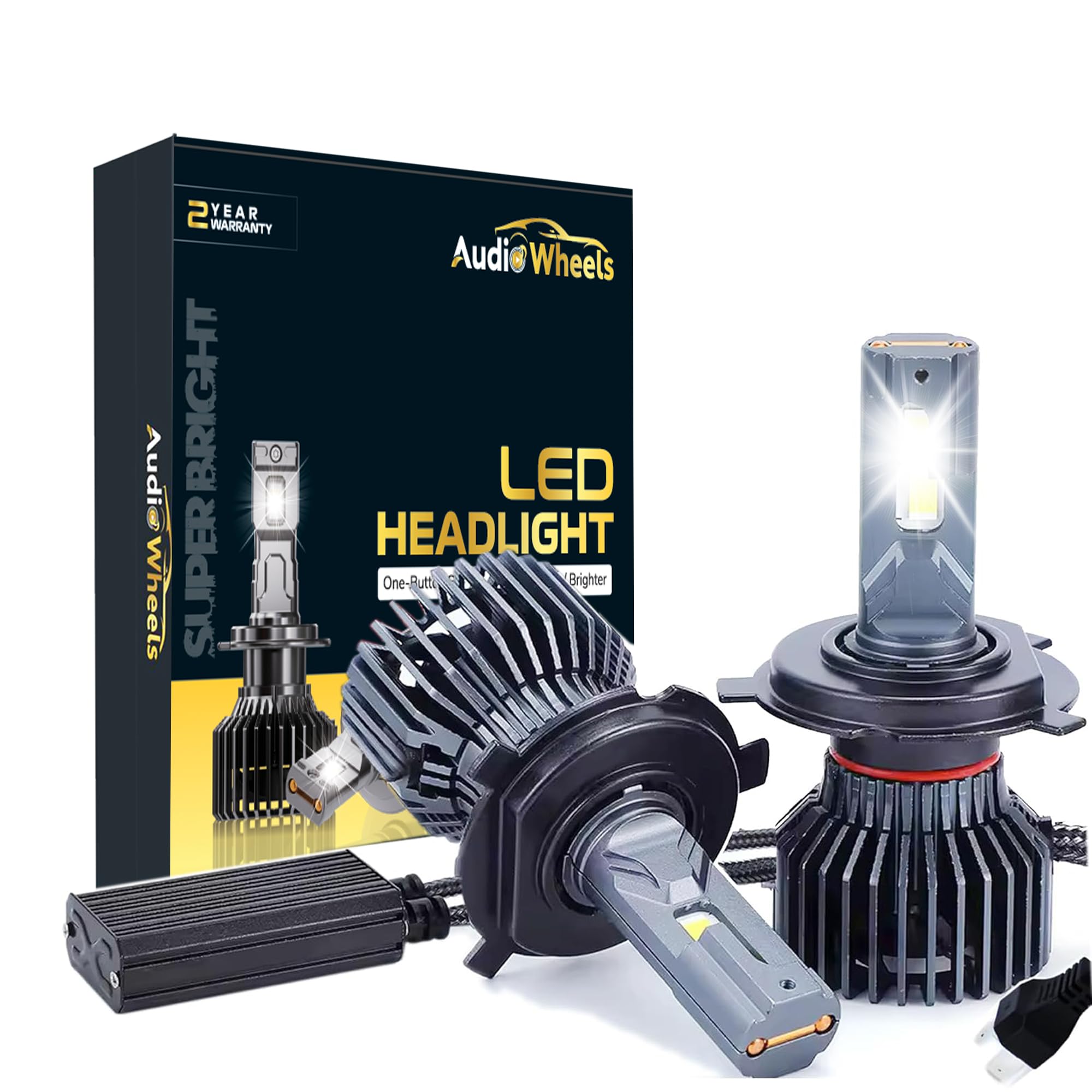 H4 Car Led Headlight Bulbs, 110W 16,000 Lumens Super Bright LED ...
