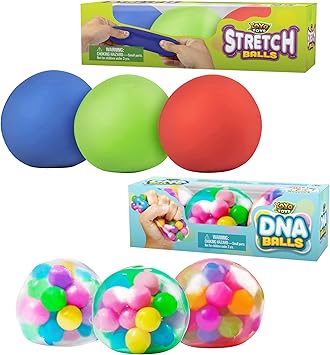 Amazon.com: Stretch Balls & DNA Balls Bundle (6-Pack) - 3 Strechy ...