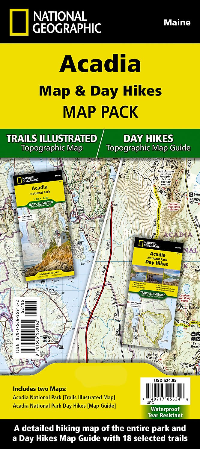 Acadia Day Hikes and National Park [Map Pack Bundle] (National ...