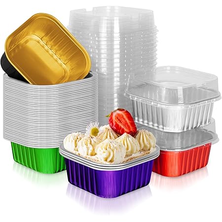 Amazon.com: JOYKLE Mini Cake Pans with Lids,Mini Loaf Baking Pans ...