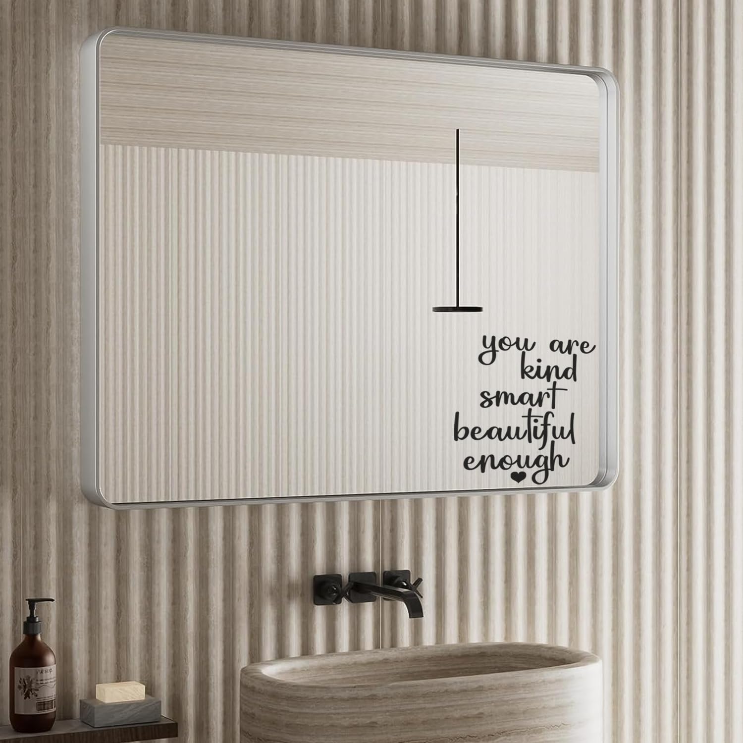 2x Bathroom Decal,Vinyl Mirror Decal,Positive Affirmation Decal,Bedroom ...