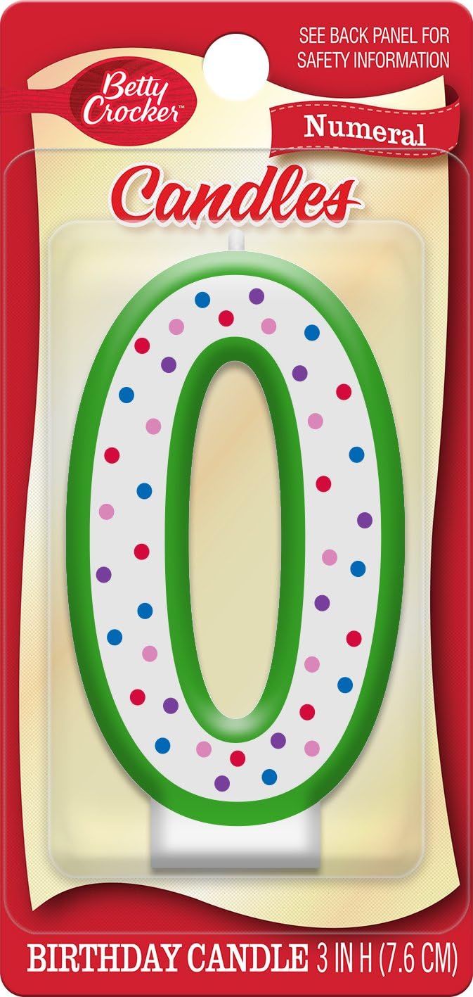 Amazon.com: Betty Crocker Numeral Birthday Candle #0 : Home & Kitchen