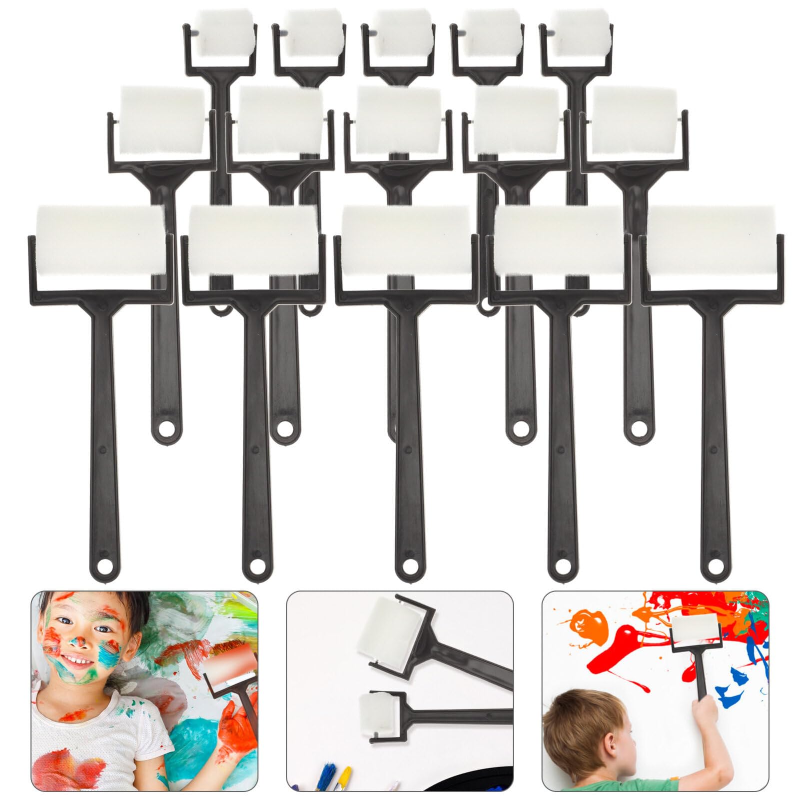 Pennelli Arte E Crafts Set 15 Pennelli A Rullo In Spugna SEWACC - Per ...