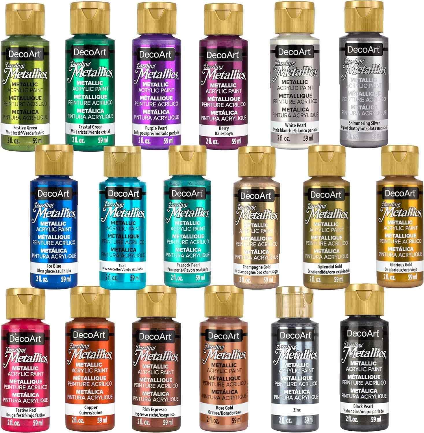 Amazon.com: Fantastory Metallic Iridescent Acrylic Paint Set with 12 ...