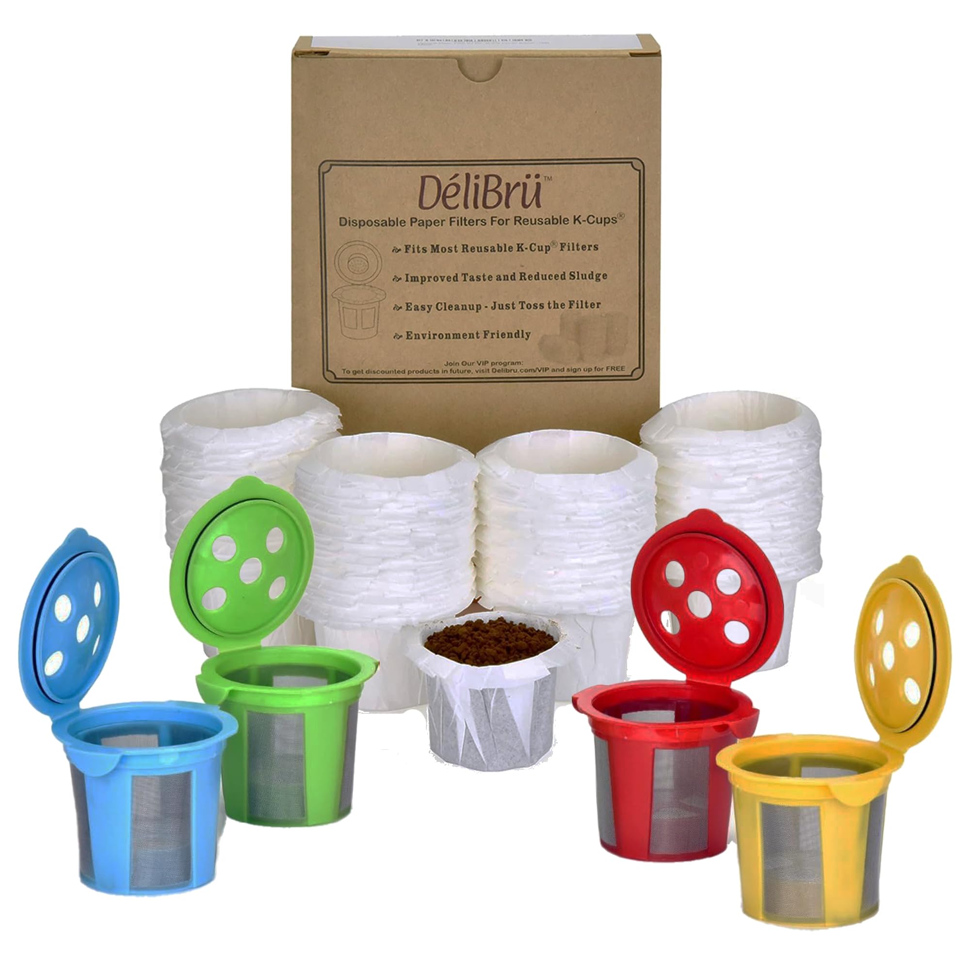 Amazon.com: Delibru Reusable K Cups for Keurig Supreme and K-Supreme ...