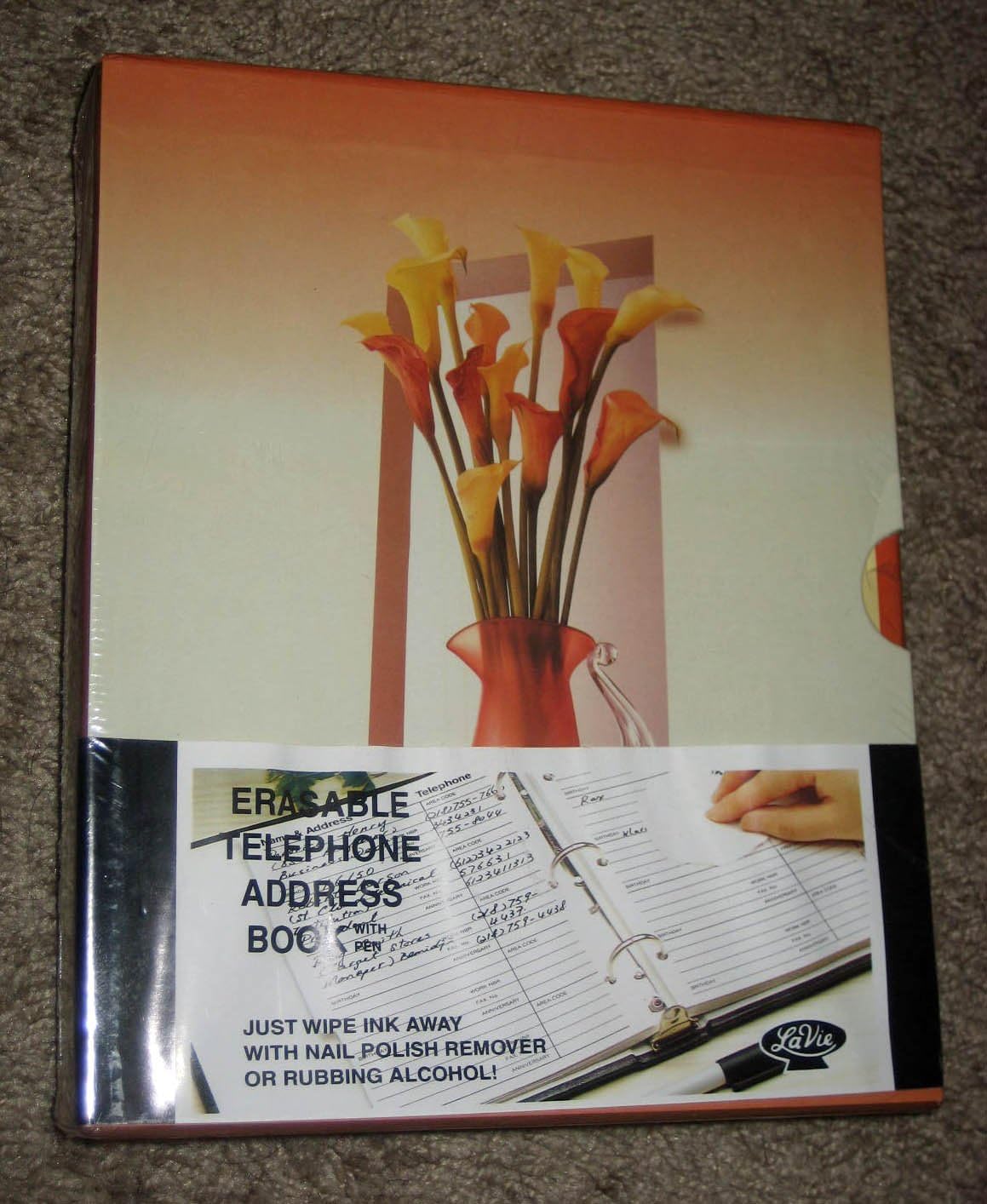 Amazon.com: Erasable Telephone Address Book with Pen,just Wipe Ink Away ...
