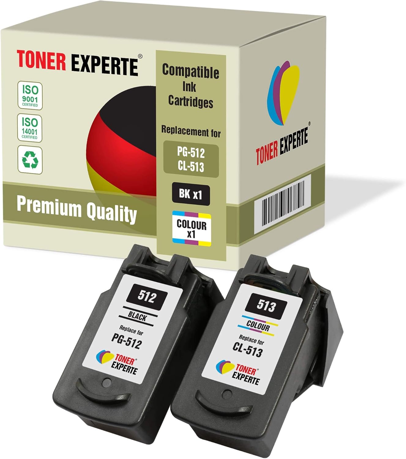 TONER EXPERTE Pack 2 XL Compatibles PG-512 CL-513 Cartouches d'encre ...