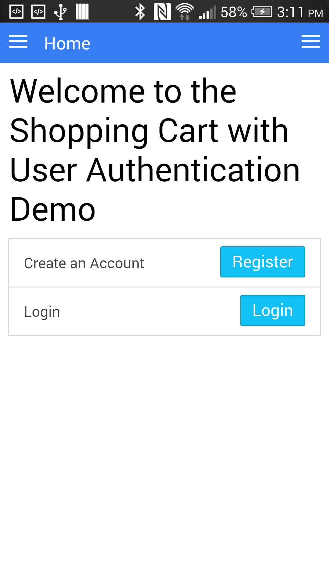 Shopping Cart with User Authorization Demo using Ionic and Firebase ...