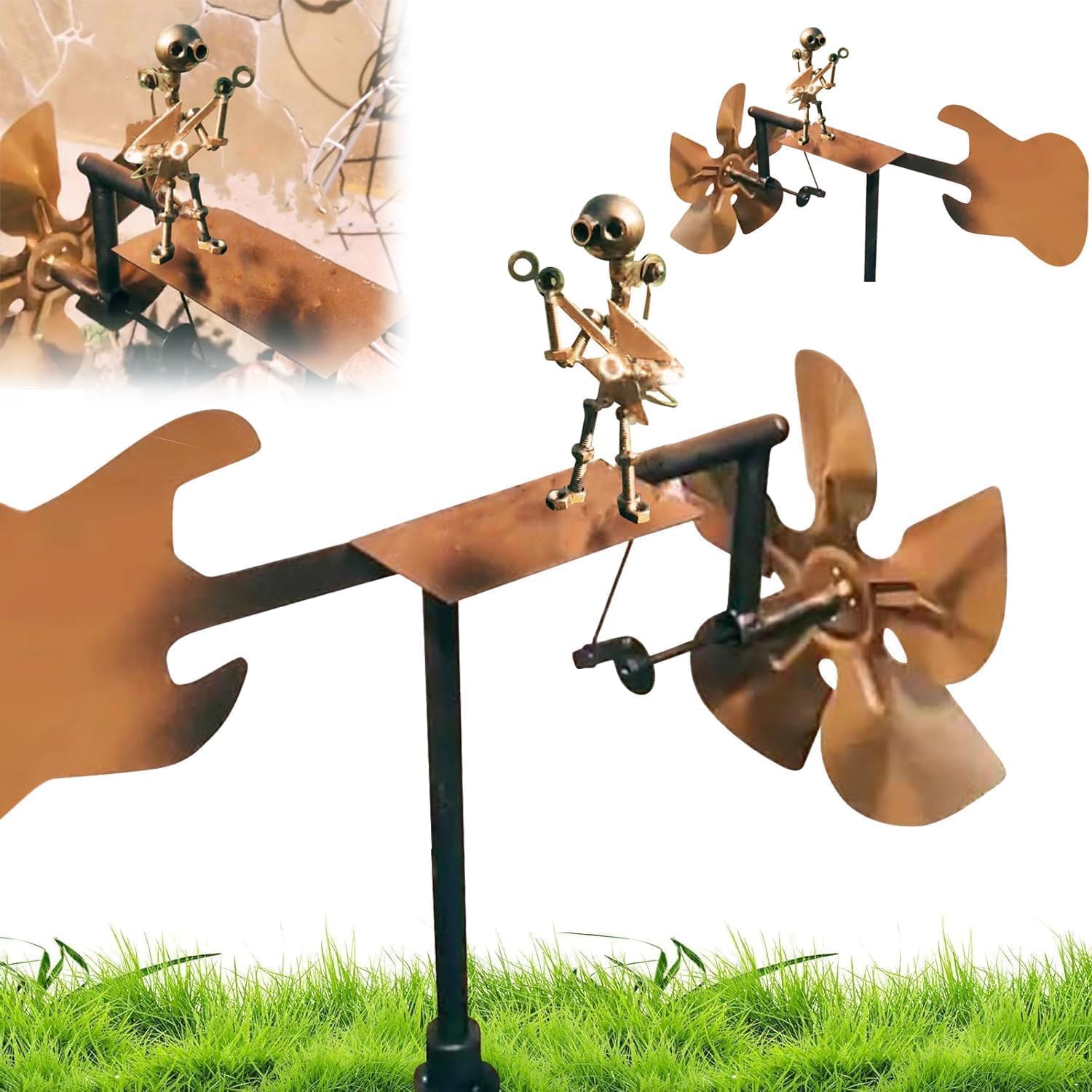 Garden Rock Band Windmill, Handmade Metal Rock Band Windmill ...