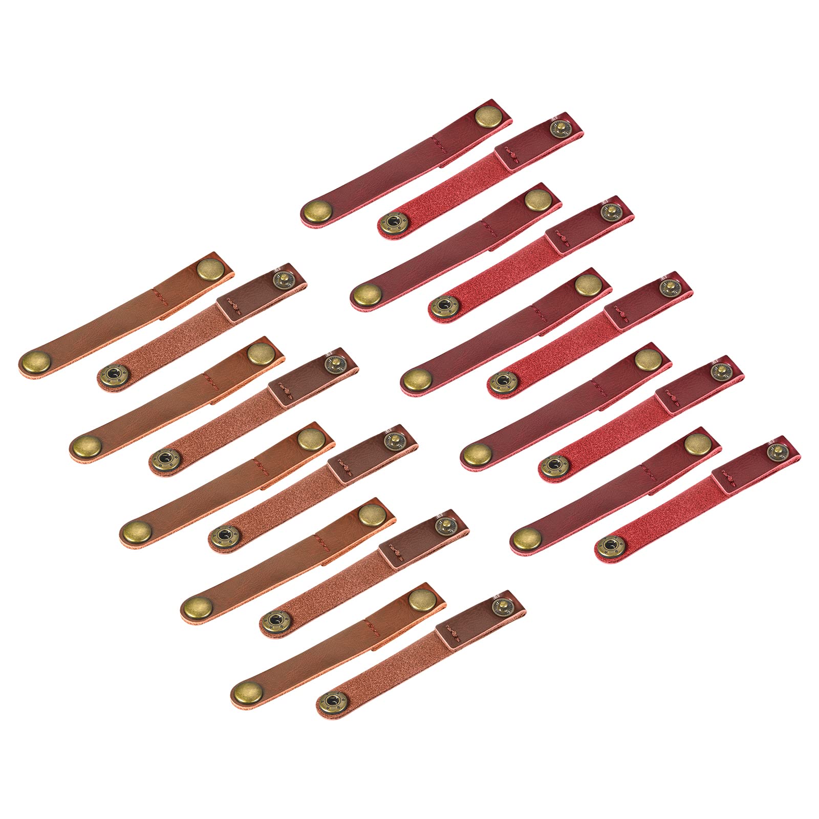 Amazon.com: MECCANIXITY Pack of 20 Leather Cable Straps Cable Ties ...