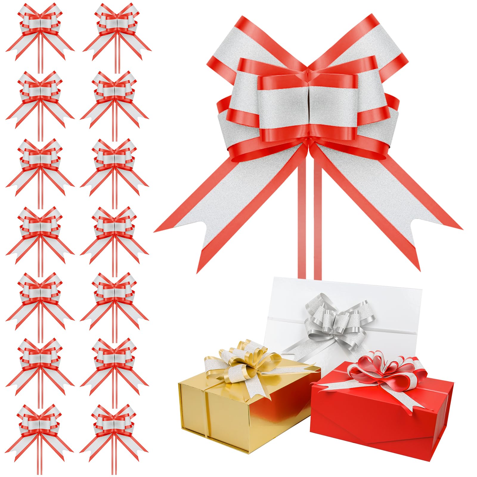 Amazon.com: PACKHOME Pull Bows for Gift Wrapping, 15 PCS Large Gift Bow ...