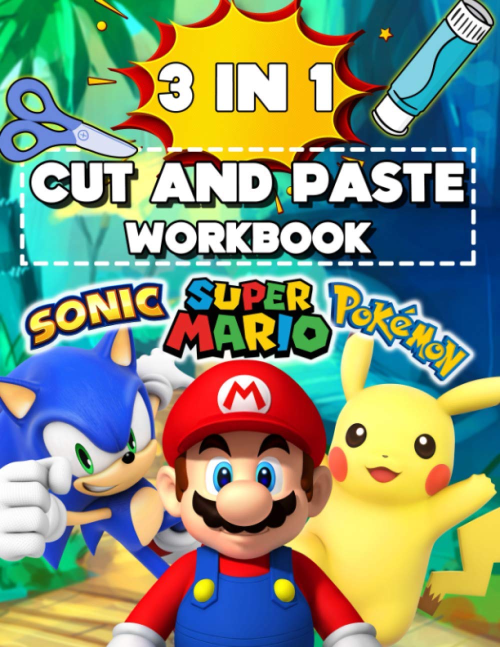 3 In 1 Sonic Pokemon Super Mario Cut And Paste | Desertcart UAE