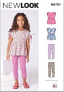 Amazon.com: New Look Children's Top and Knit Leggings Sewing Pattern ...