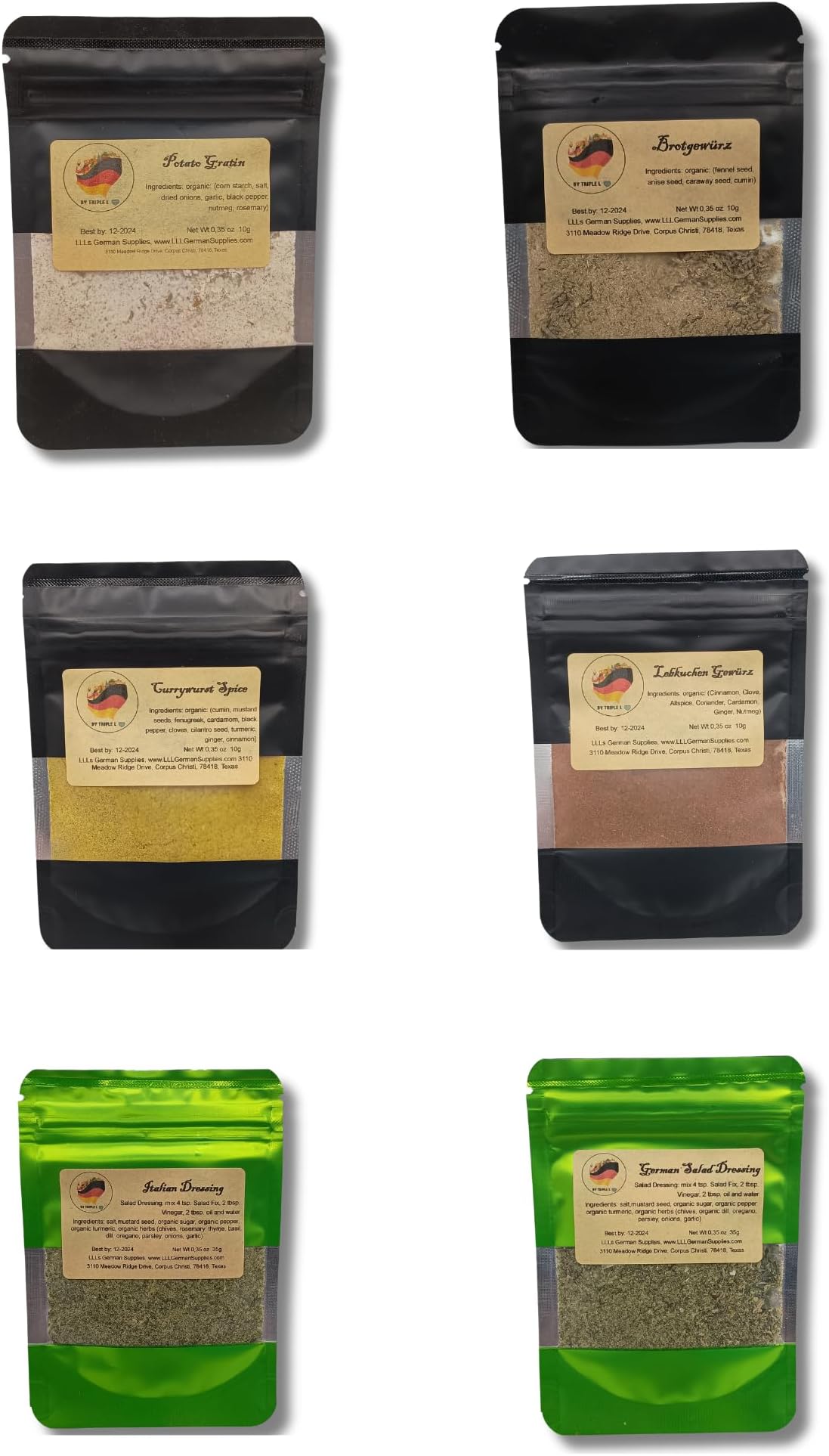 Amazon.com : German Spice Sampler (Triple L’s Spice and Dressing ...