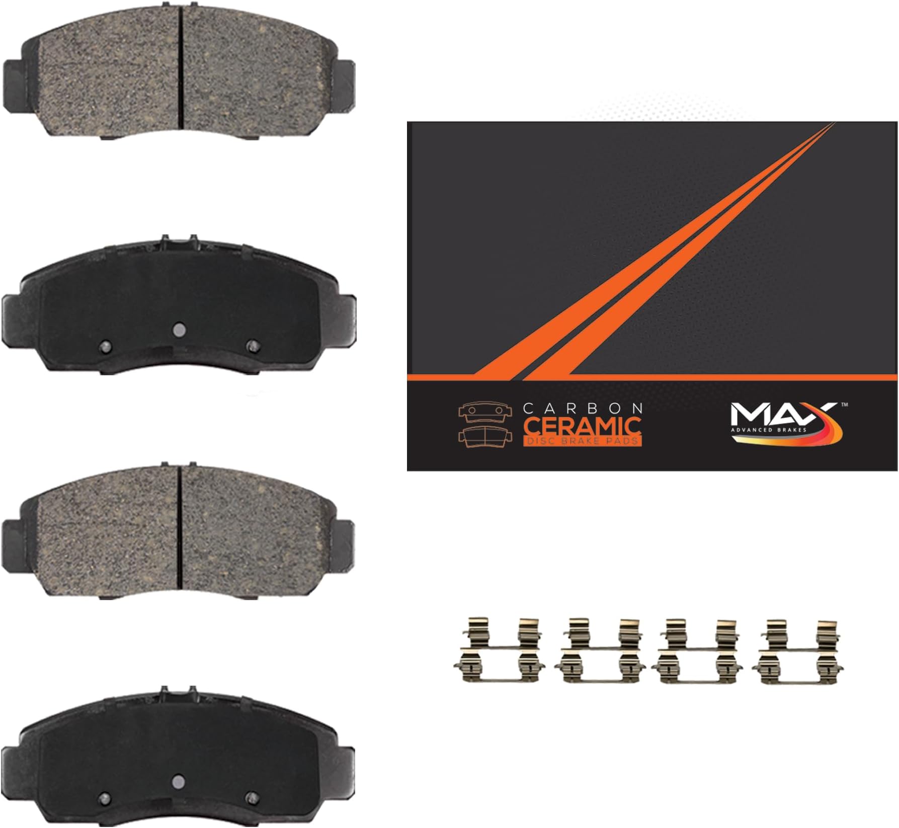 Max Advanced Brakes Rear Brake Pad Compatible With 2010-2021 2022 2023 ...