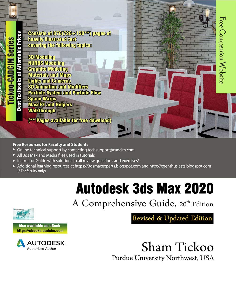 Amazon.com: Autodesk 3ds Max 2020: A Comprehensive Guide, 20th Edition eBook : Prof. Sham Tickoo ...