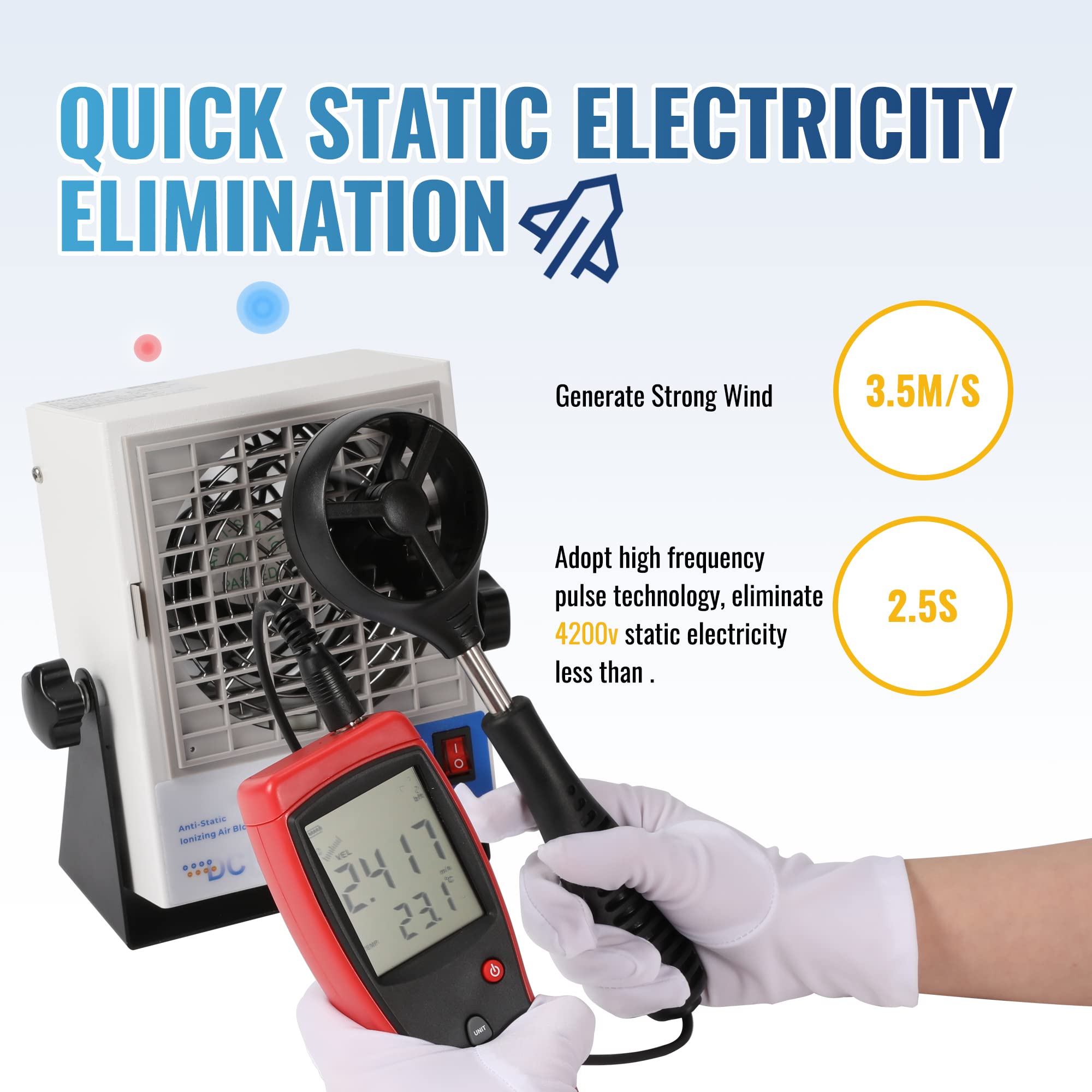 Snapklik.com : Ionizing Air Blower New DC Type Anti Static Ionizer ...