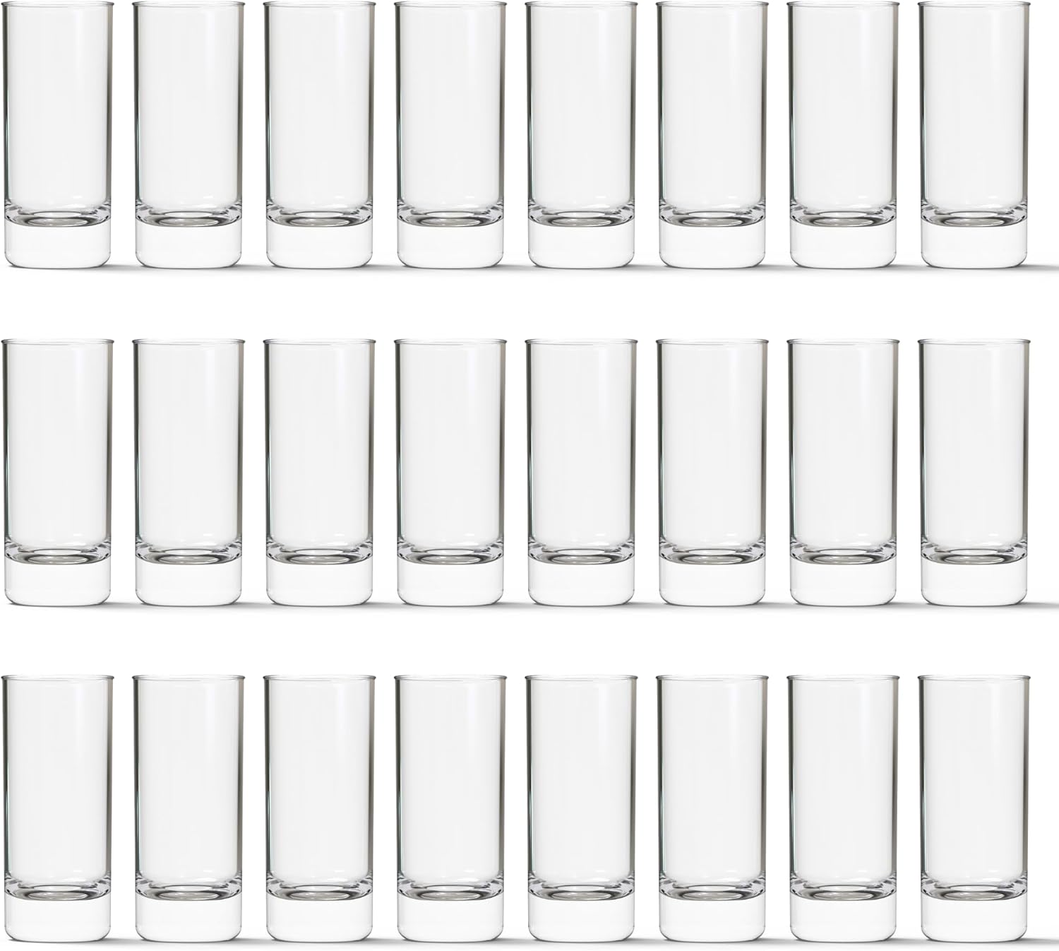 Amazon.com | Cristar Tall Clear Shot Glasses - 24 Pack, 2.5oz, Heavy ...