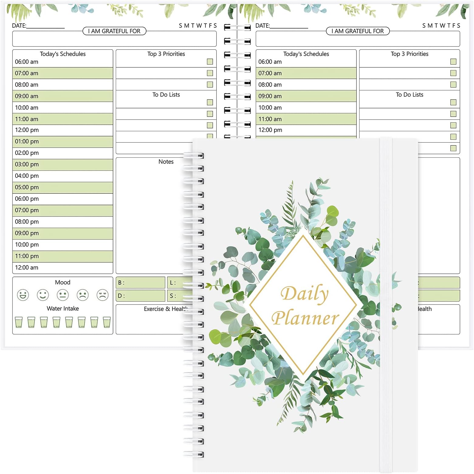 Amazon.com : Daily Planner, Undated Hourly Planner with To Do list ...