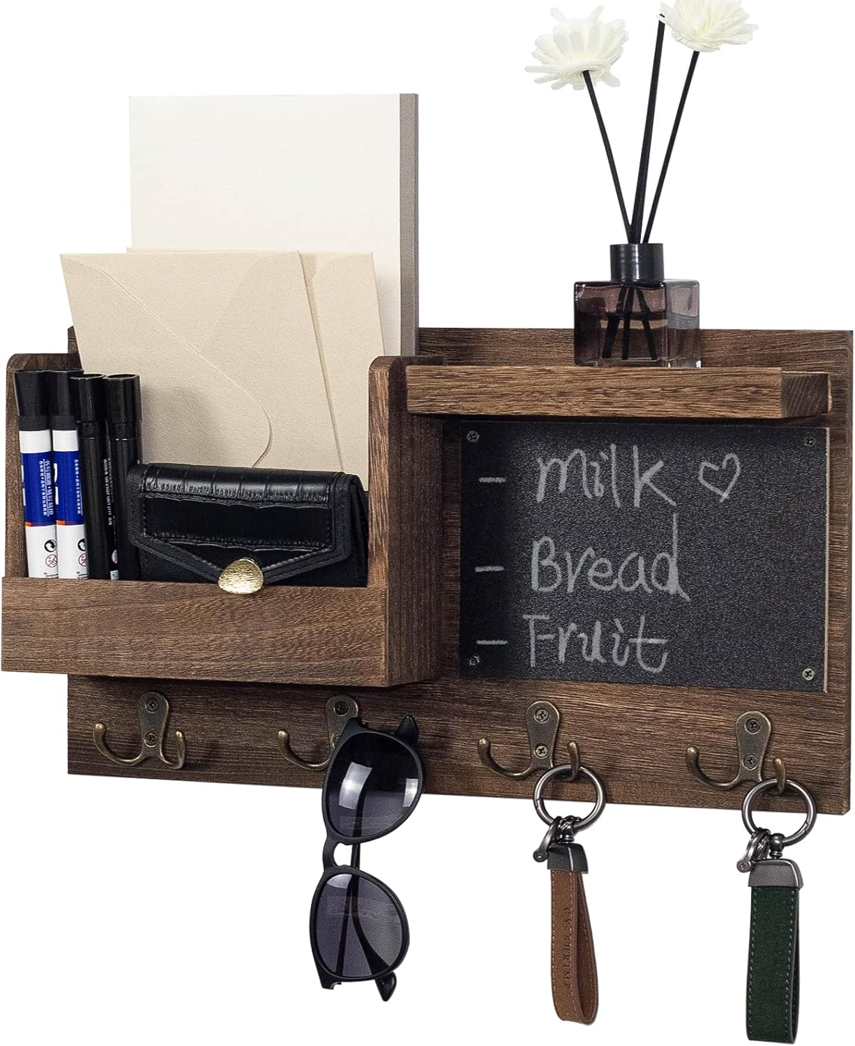 Amazon.com: Lifeadhoc Key Holder & Mail Organizer Wall Mount with ...