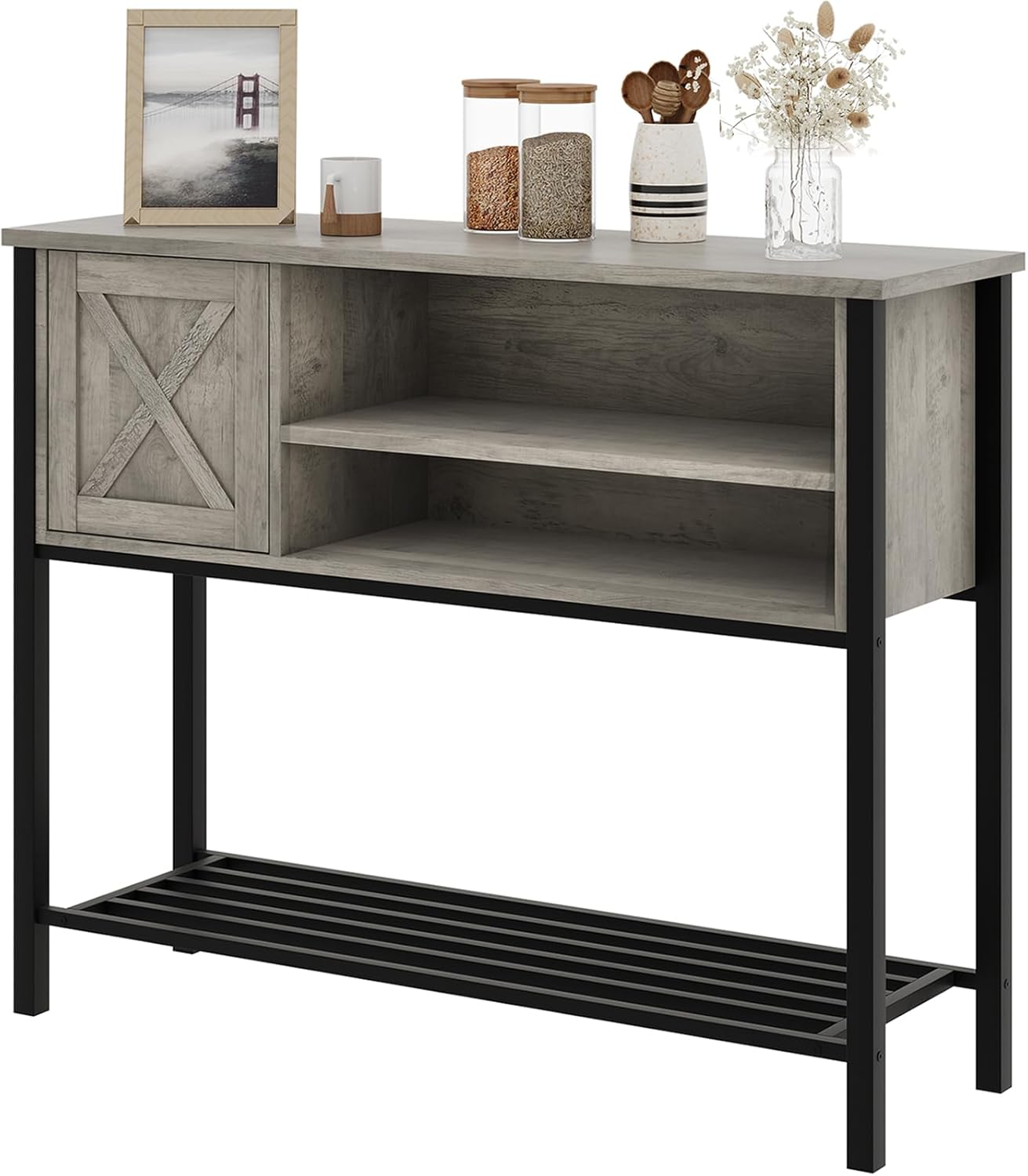 Amazon.com - GAOMON Console Table with Storage, Farmhouse Coffee Bar ...