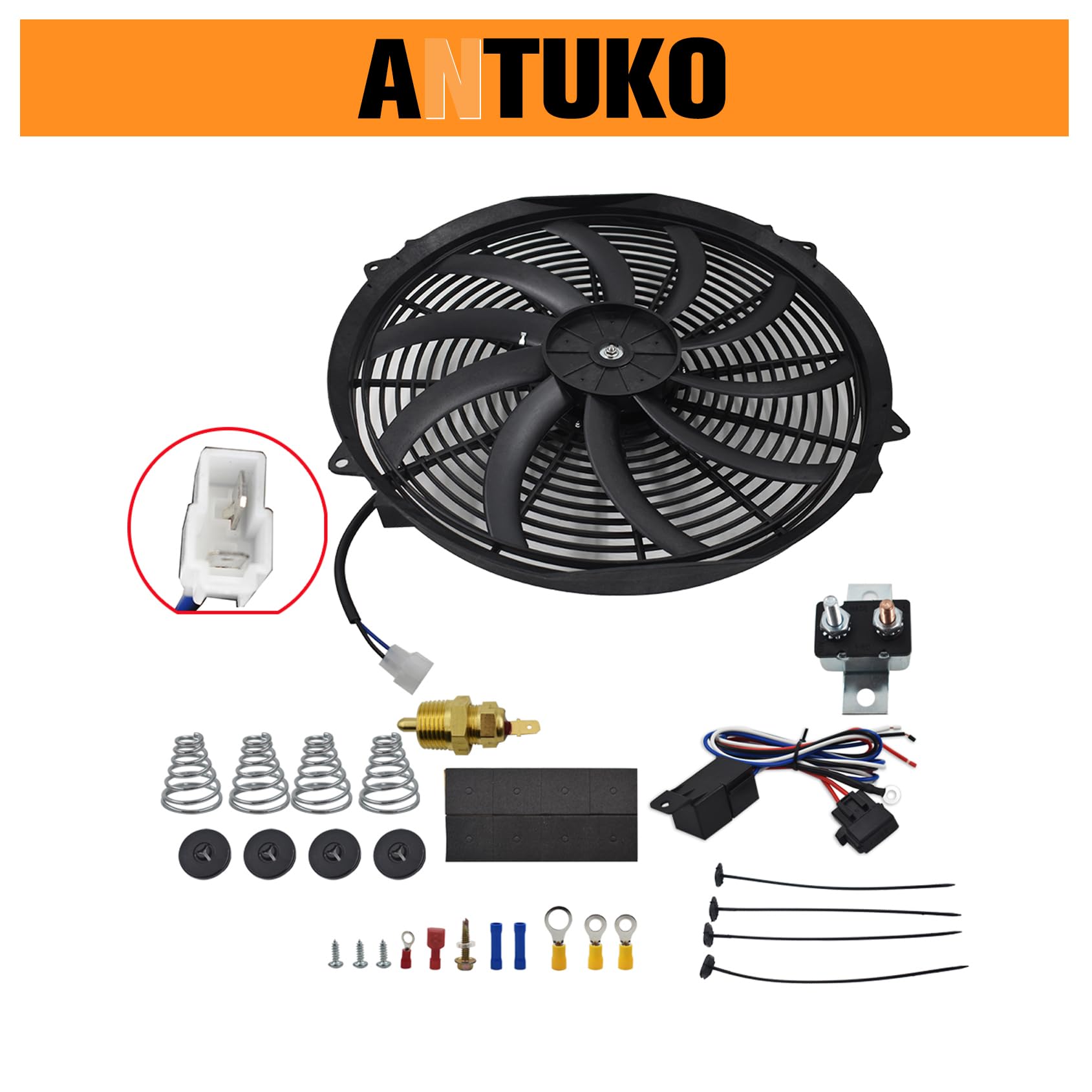 Snapklik.com : 3000 CFM 16inch Electric Radiator Cooling Fan Mounting ...