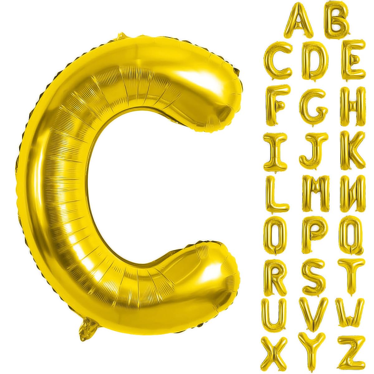Amazon.com: 40 Inch Large Gold Letter C Balloon - Letter Balloon Jumbo ...