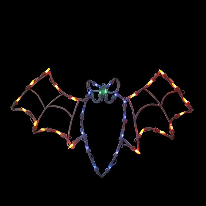 Amazon.com: Northlight 15" Lighted Bat Halloween Window Silhouette ...