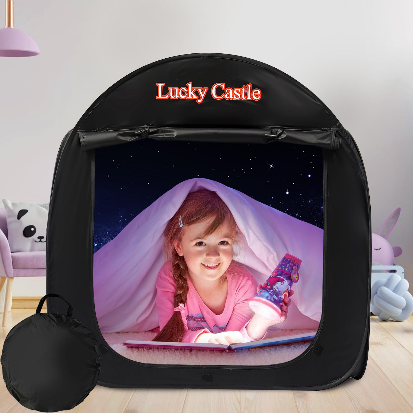 Amazon.com: Sensory Tent for Kids, Lucky Castle Pop Up Tent for ...