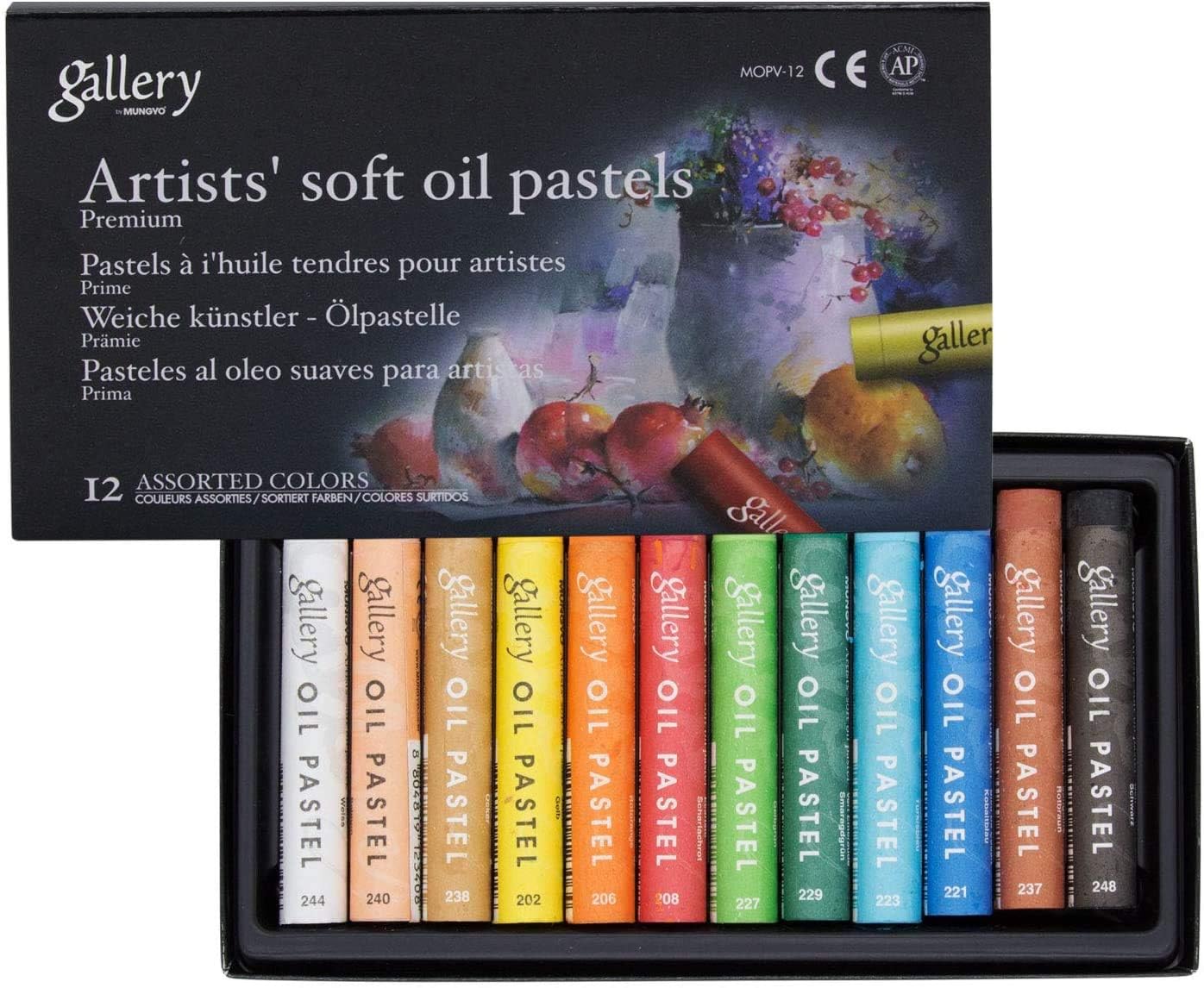 Amazon.com: Mungyo Gallery Soft Oil Pastels Set of 12 - Assorted Colors