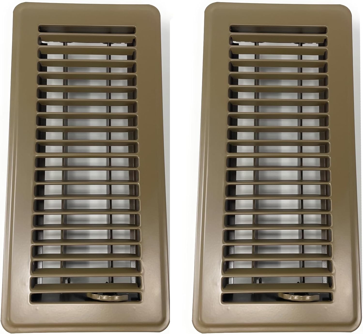 Metal Magery 4" x 10" Floor Register Covers Brown 4 x 10 Heavy Duty ...