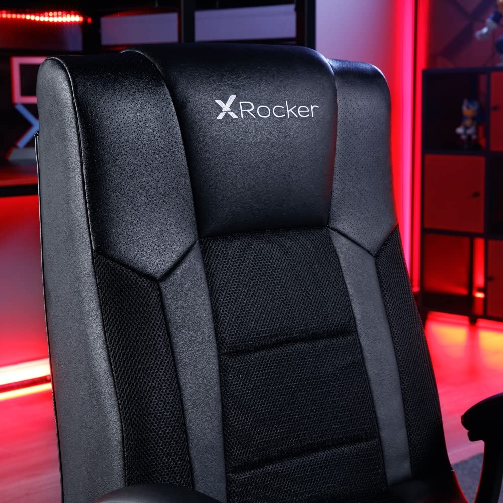 X Rocker Sphynx Pedestal Gaming Chair, with Headrest Mounted Speakers ...