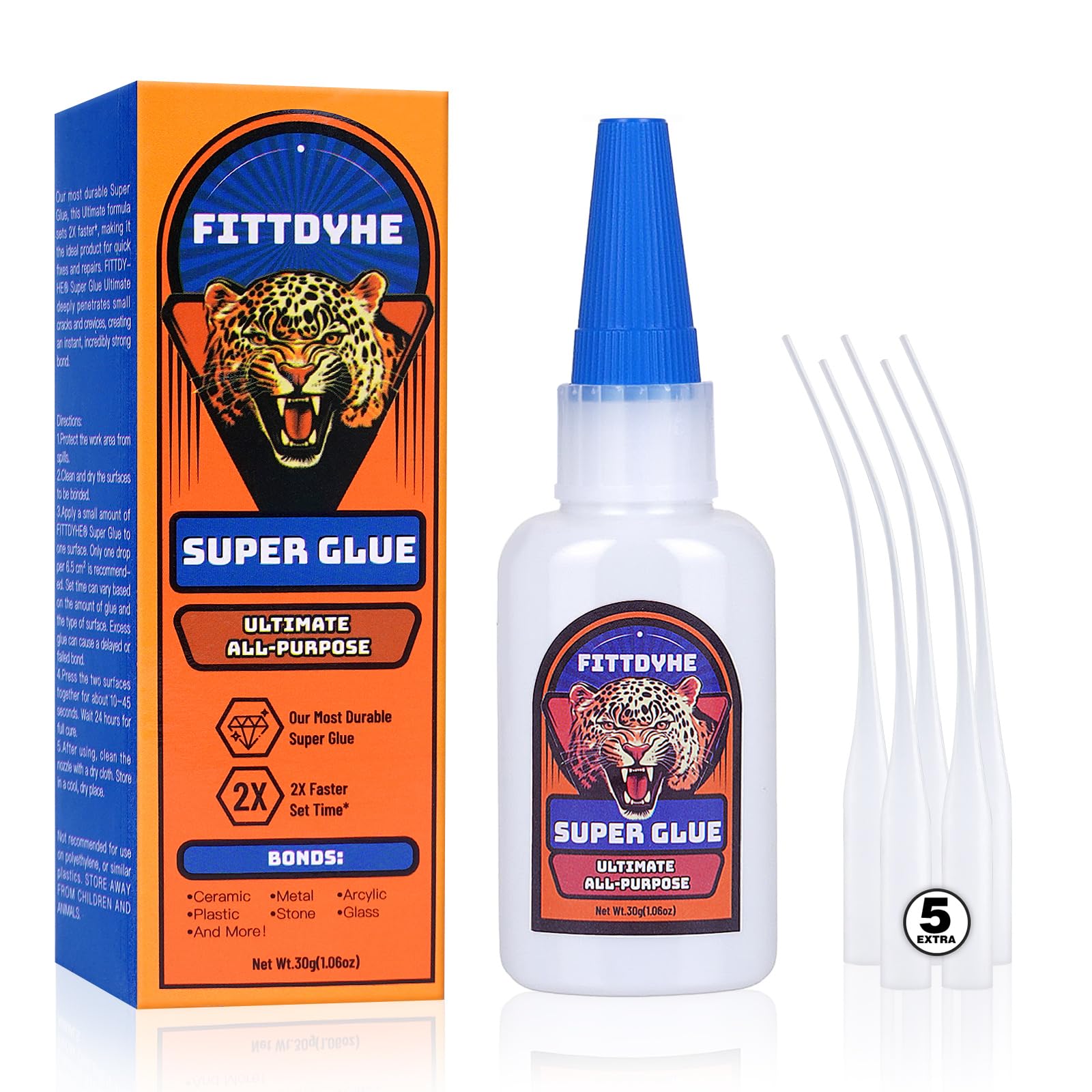 Super Glue Clear 30 g(1.06 oz.), Strong Fast Drying Waterproof Liquid ...
