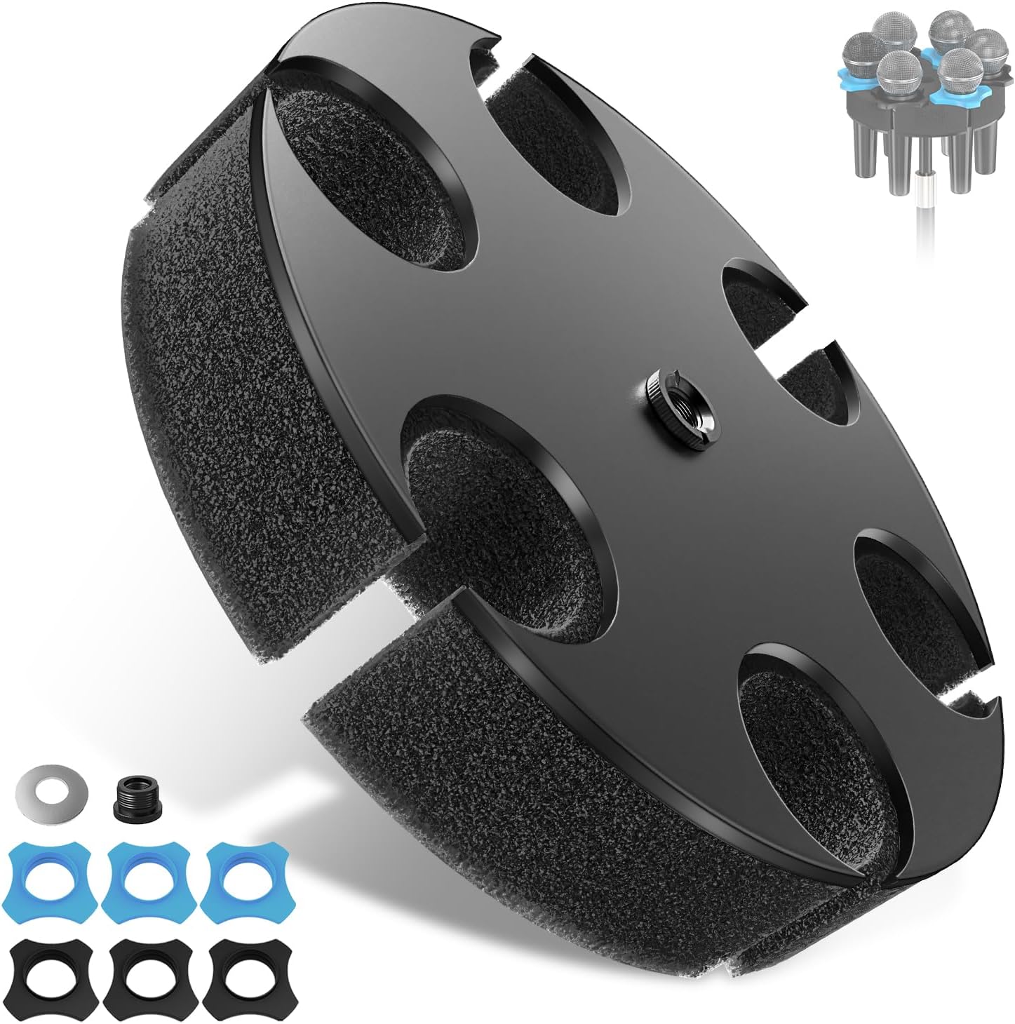 Amazon.com: Multi Microphone Holder, Aluminum Multi Mic Holder Holds Up ...