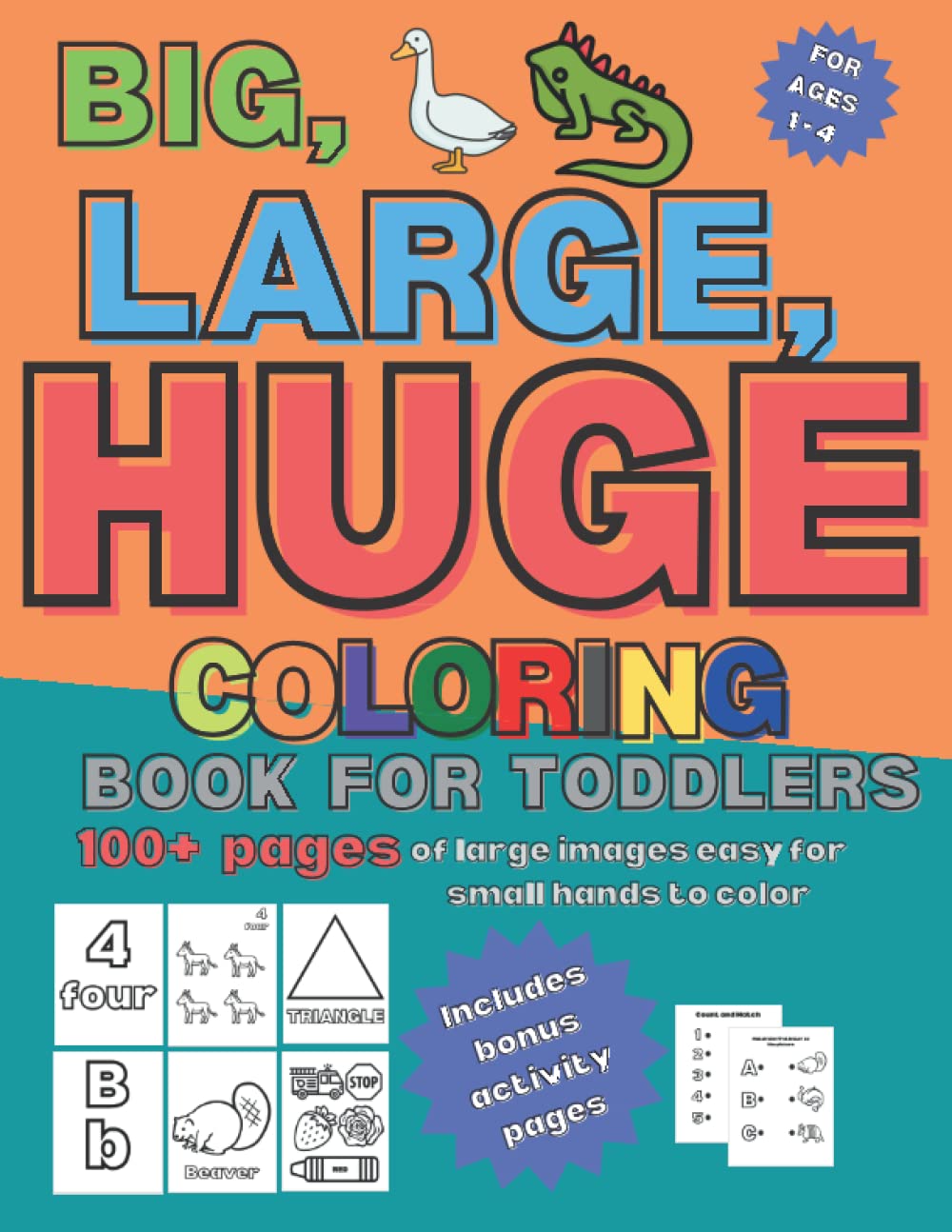Amazon.com: Big, Large, Huge Coloring Book for Toddlers: Kids Coloring ...