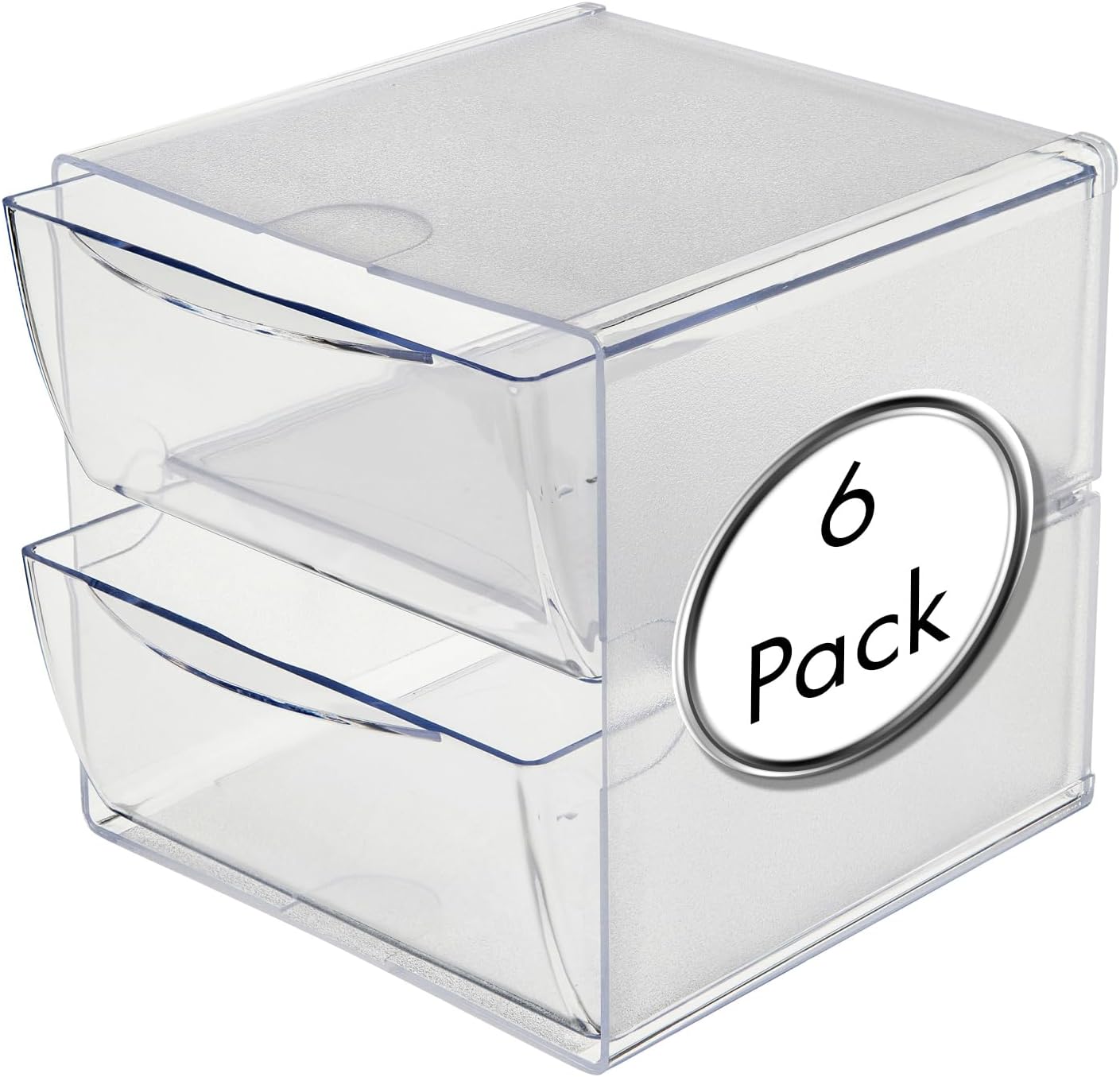 Deflecto 2 Drawer Cube Storage Modular and Expandable Desktop Storage ...