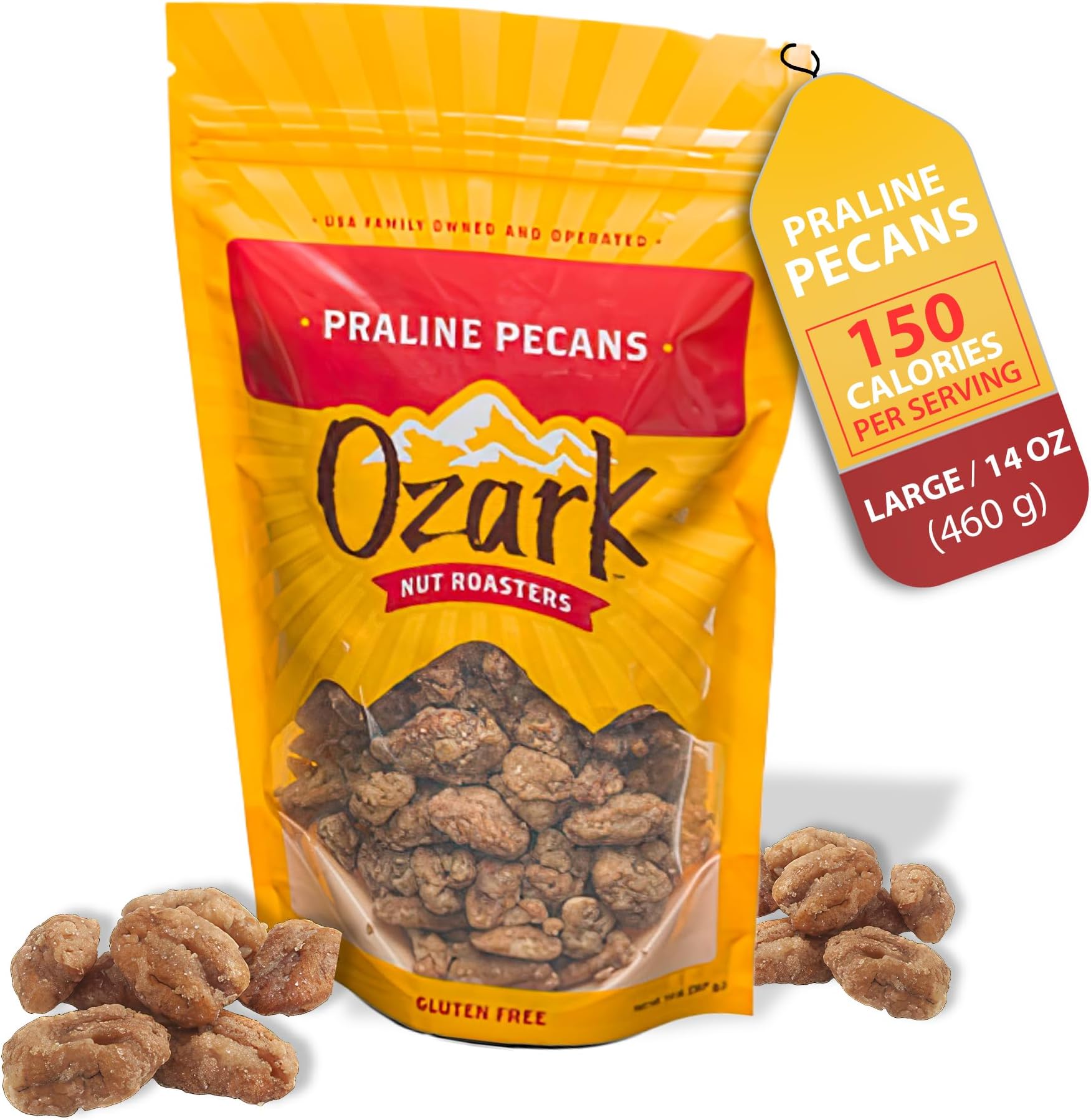 Amazon.com : OZARK NUT ROASTERS, Praline Pecans, Sweet & Creamy French ...