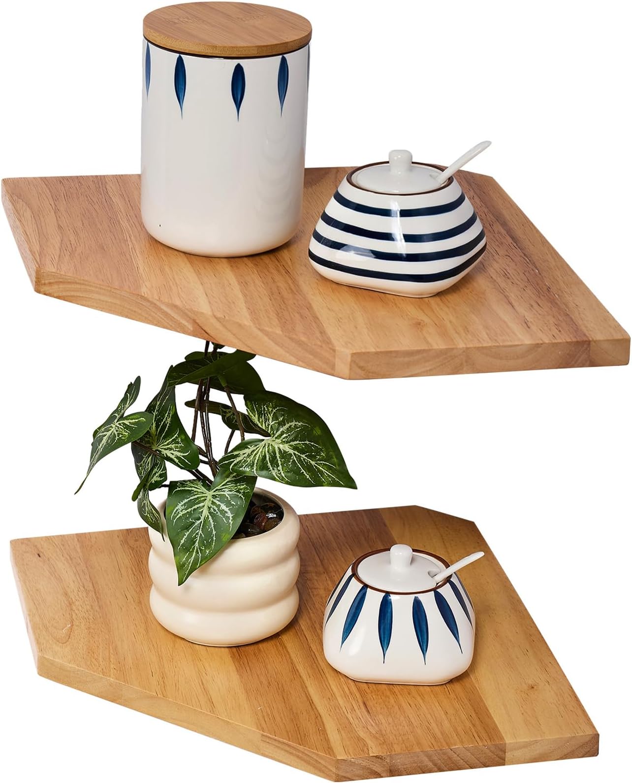 Amazon.com: 1 Set Corner Shelf Wall Mount Shelves Corner Bookshelf ...