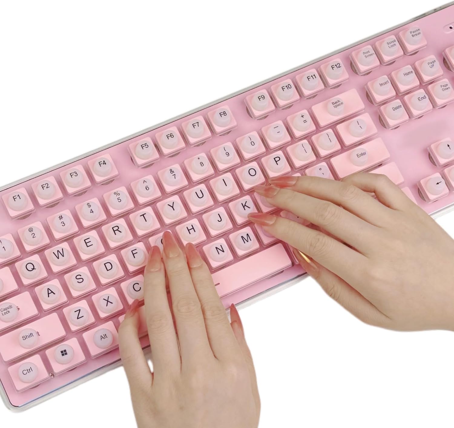 Raised Keyboard Stickers for Long Nails with Letters, Soft Silicone ...