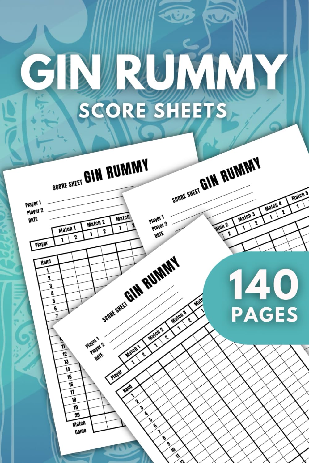 Gin Rummy Score Sheets: 140 Score Pads for Gin Rummy Card Game | Scoring Notebook | Gin Rummy ...